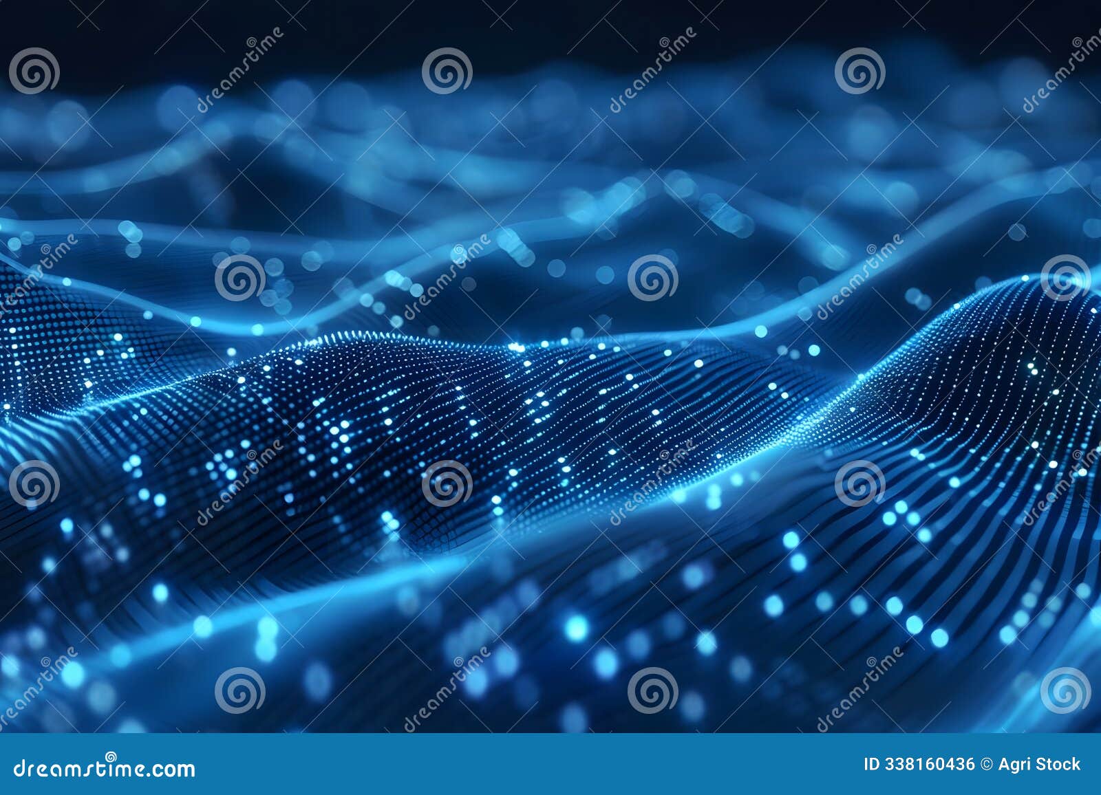 Techno Ripples Abstract Digital Data Flow In A Futuristic Dreamscape ...