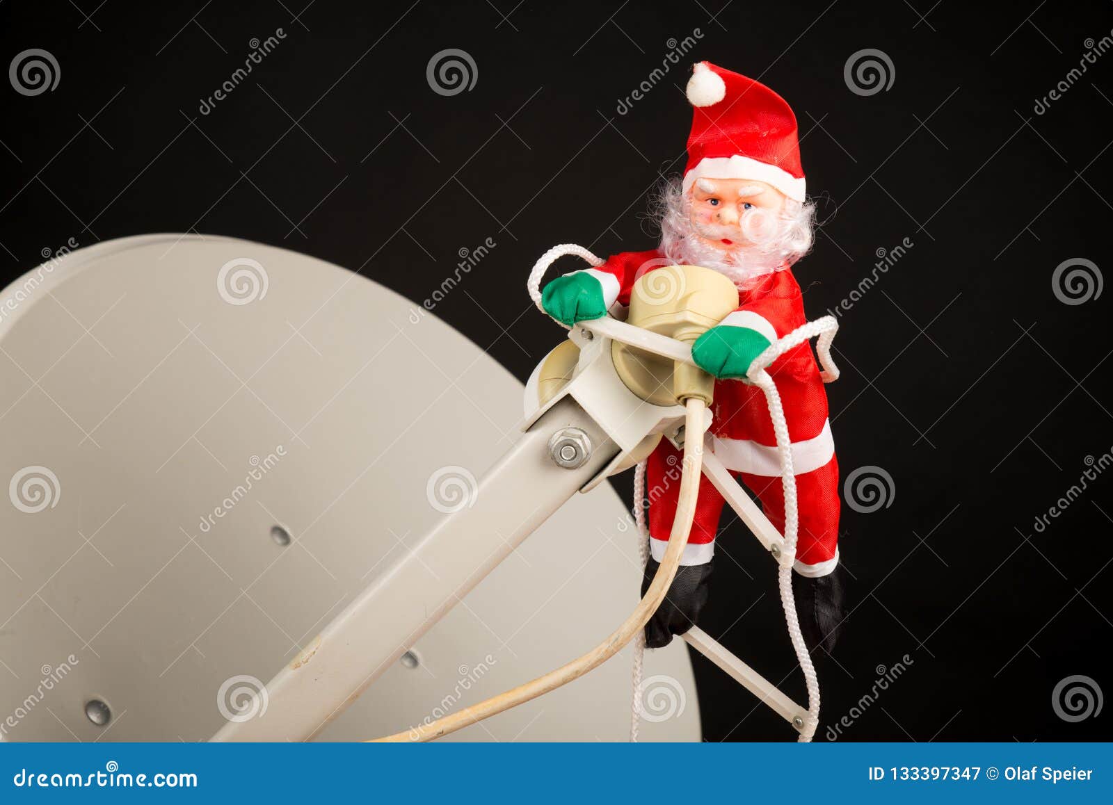 Techno-Santa stock image. Image of rope, seasonal, holiday - 133397347