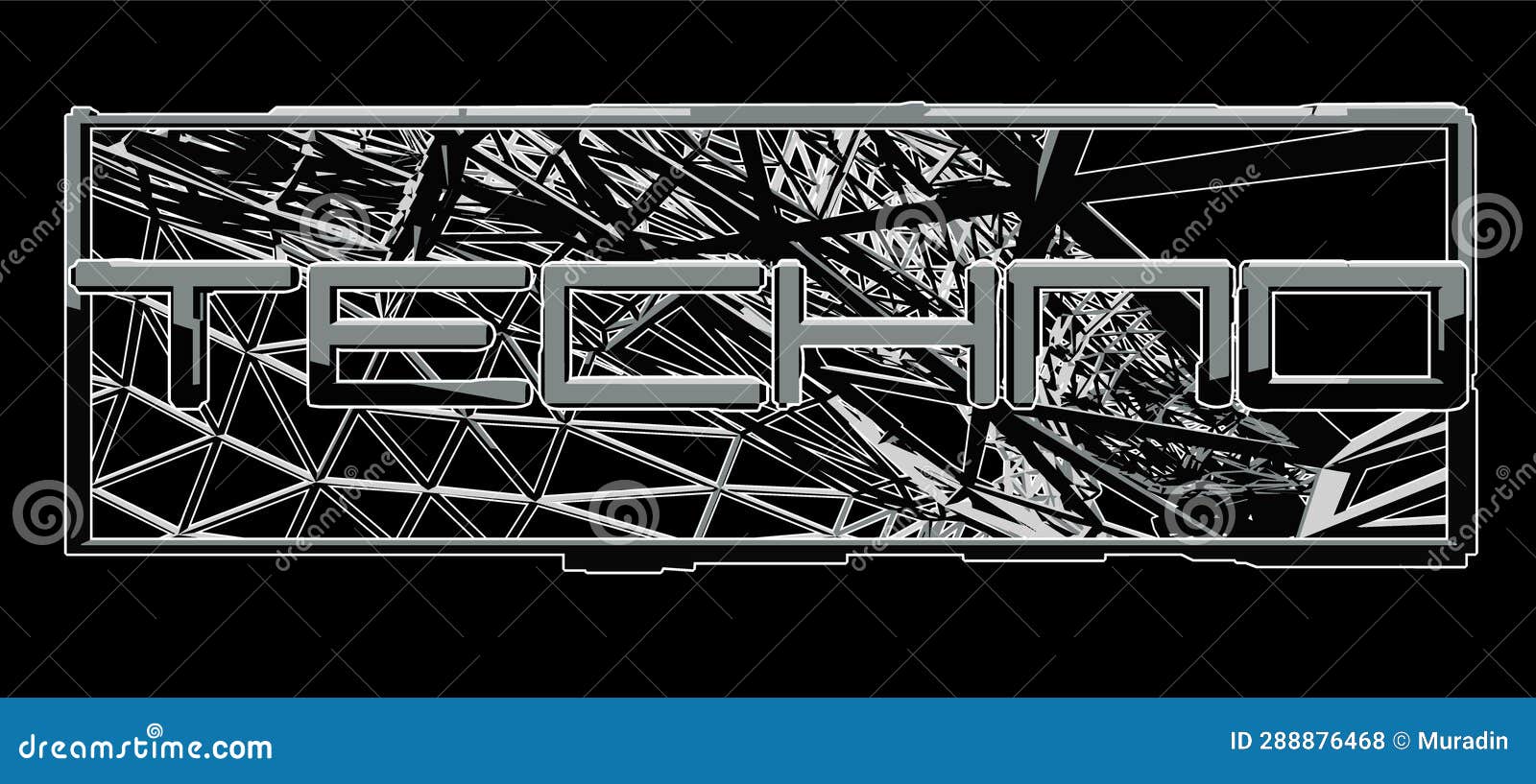 TECHNO sign stock illustration. Illustration of word - 288876468