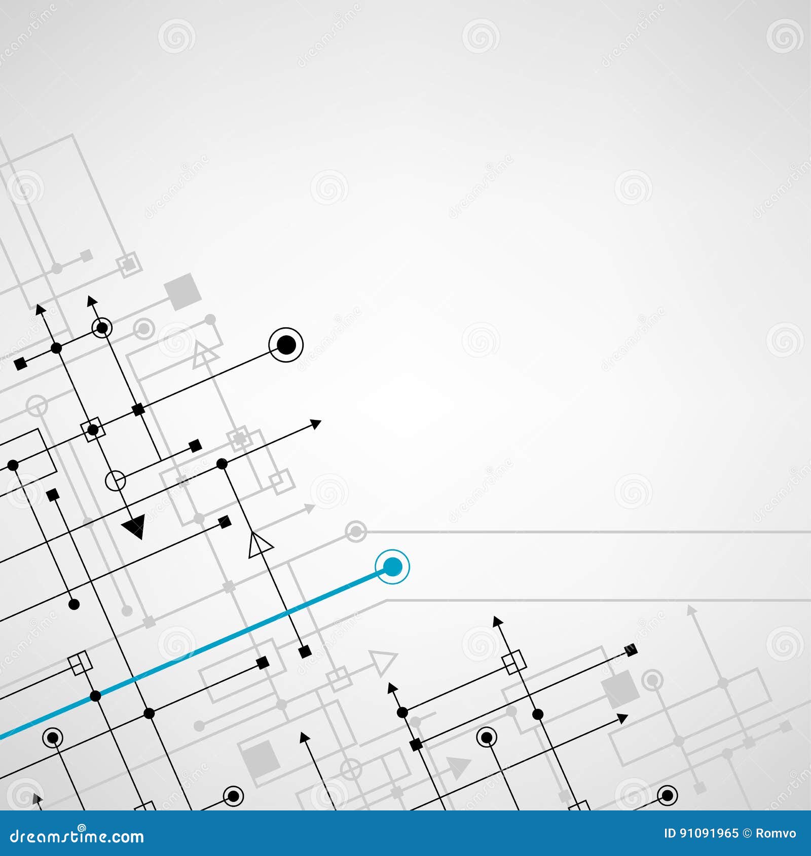 Techno Sign Square Background Stock Vector - Illustration of circle ...