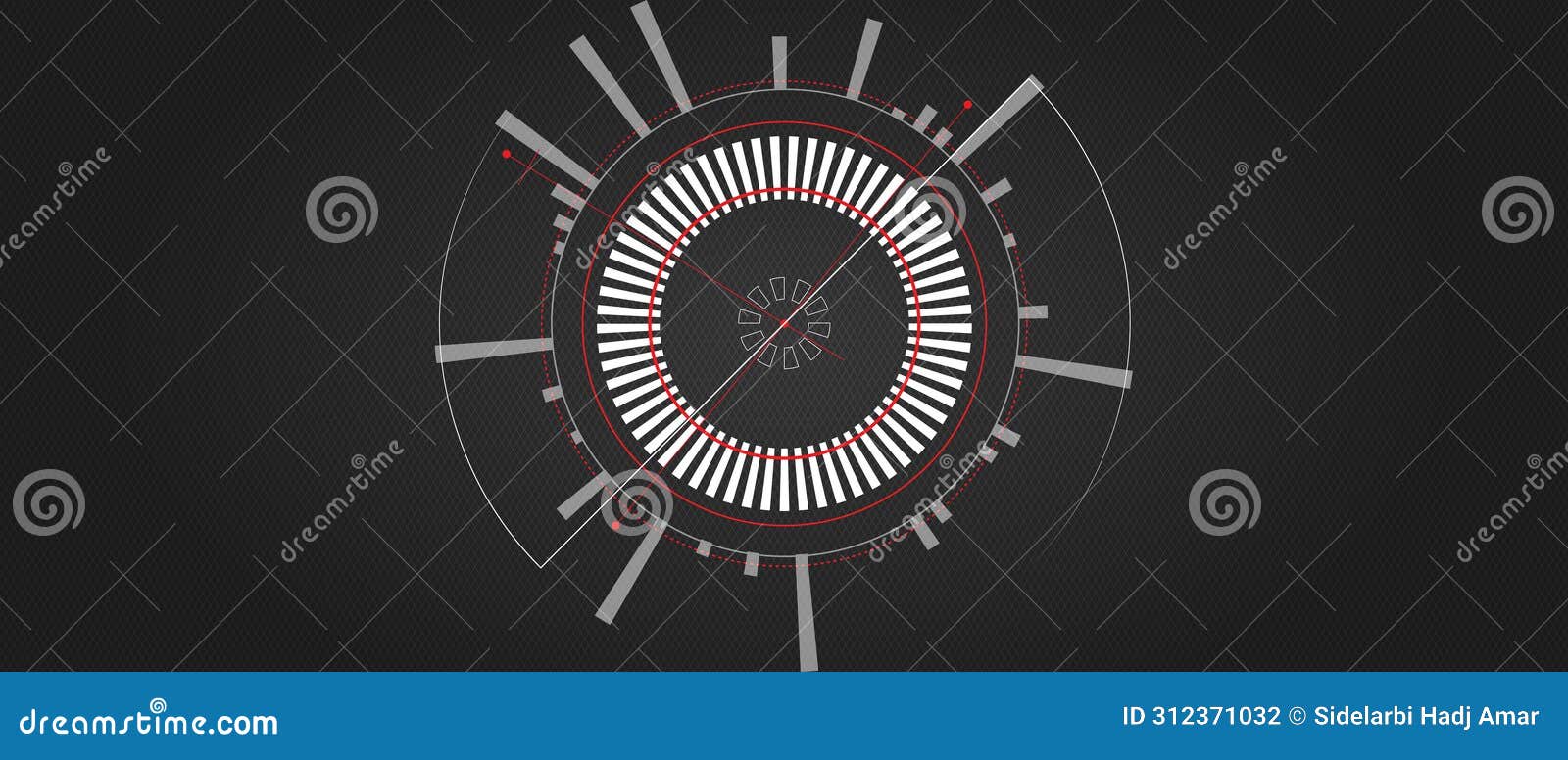 Techno Target Screen Elements. Abstract Technology Background Stock ...