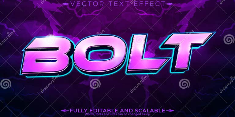 Techno Text Effect, Editable Robot and Machine Text Style Stock Vector ...