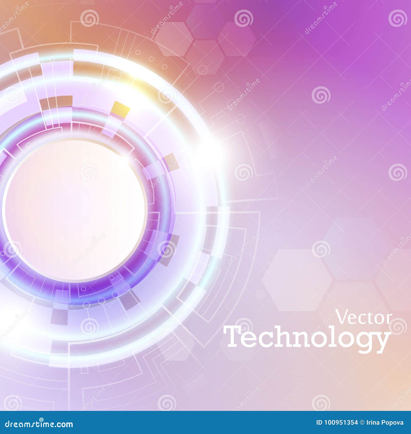 Techno Vector Circle Abstract Background Stock Vector - Illustration of ...