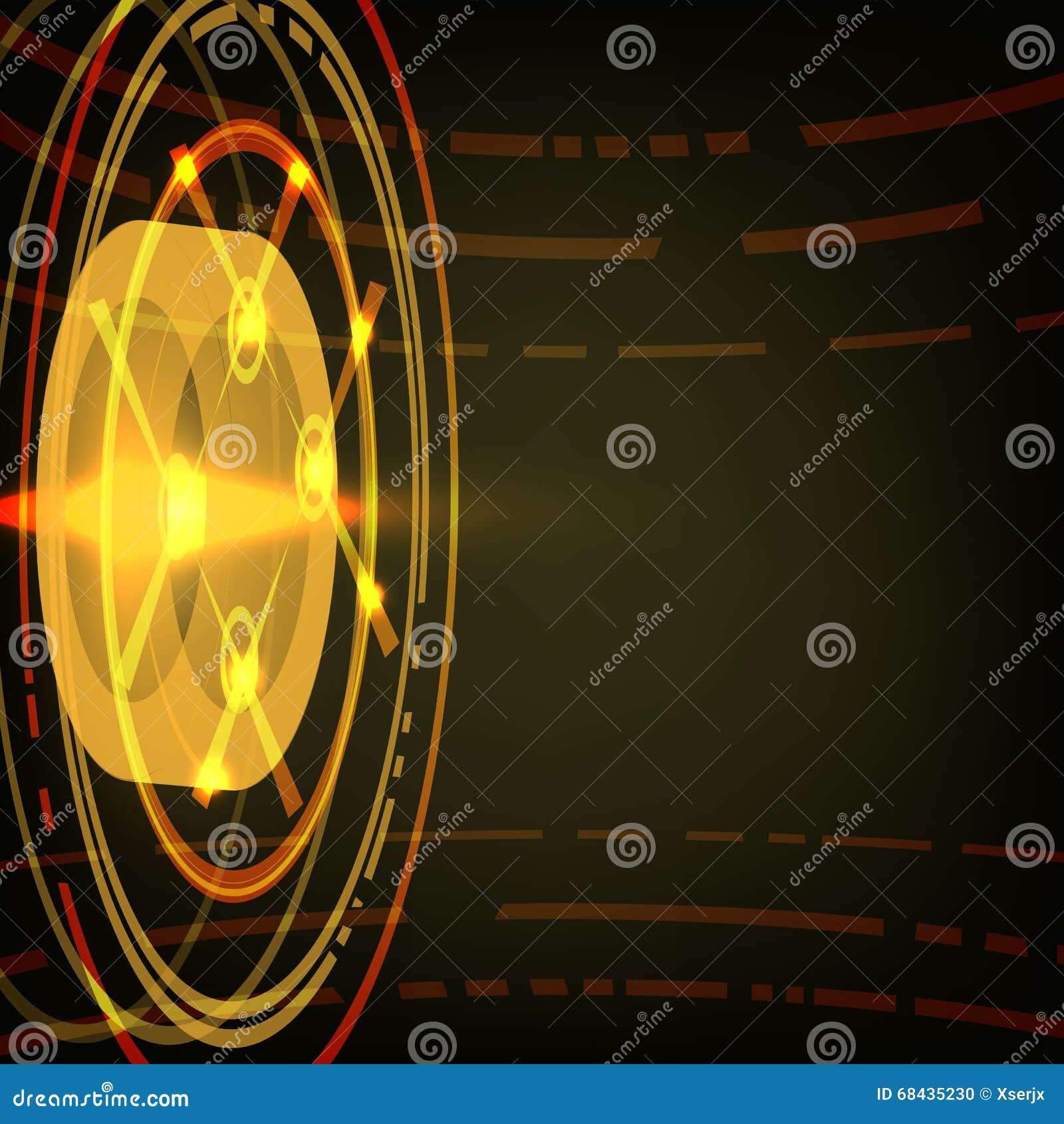 Techno Vector Circle Abstract Background Stock Illustration ...