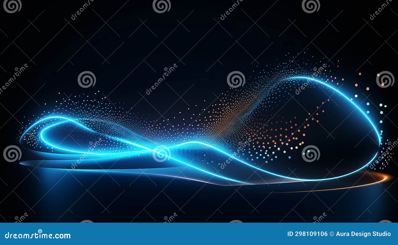 Techno Wave Abstract Blurred Backdrop Smoke Effect Stock Illustration ...