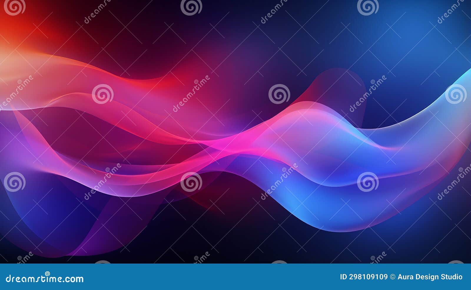 Techno Wave Abstract Blurred Backdrop Smoke Effect Stock Illustration ...