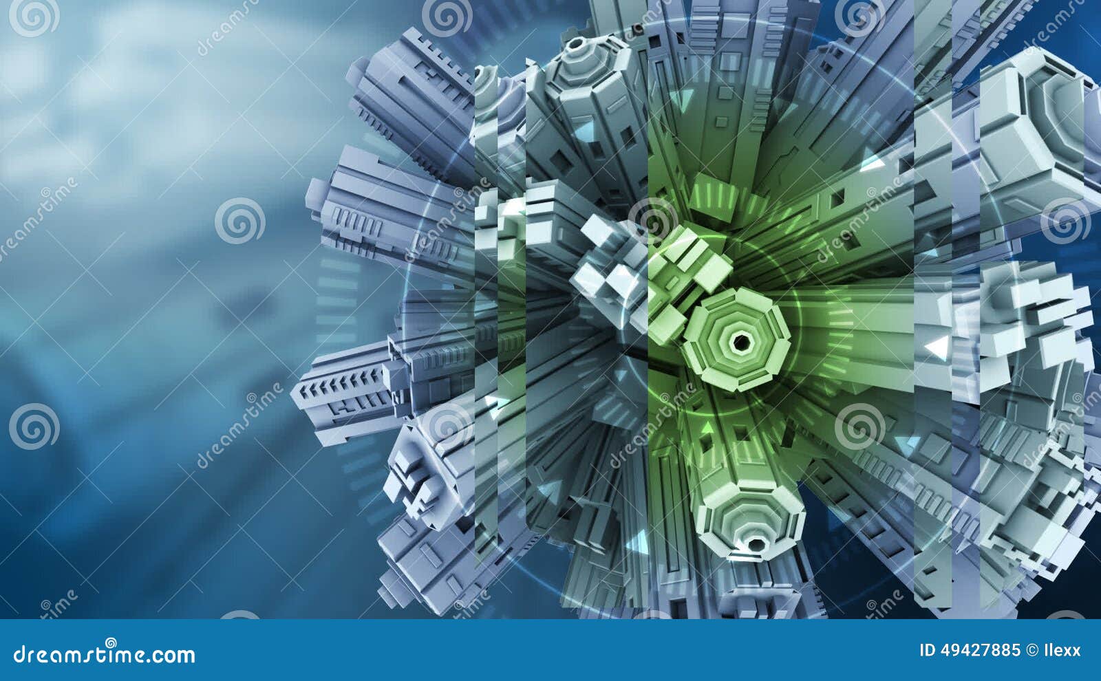 Techno World|V2 stock video. Video of city, generated - 49427885