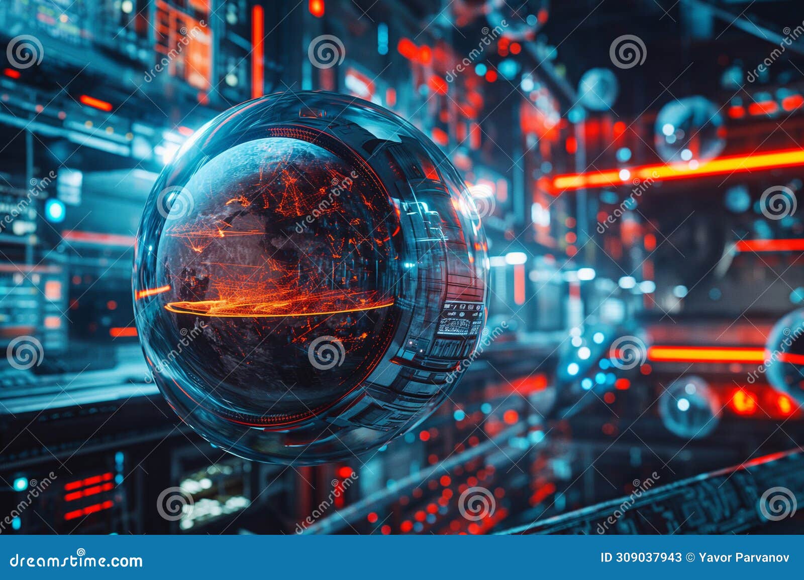 Technocratic Collage, Complex Devices, Neon, Communications, AI ...