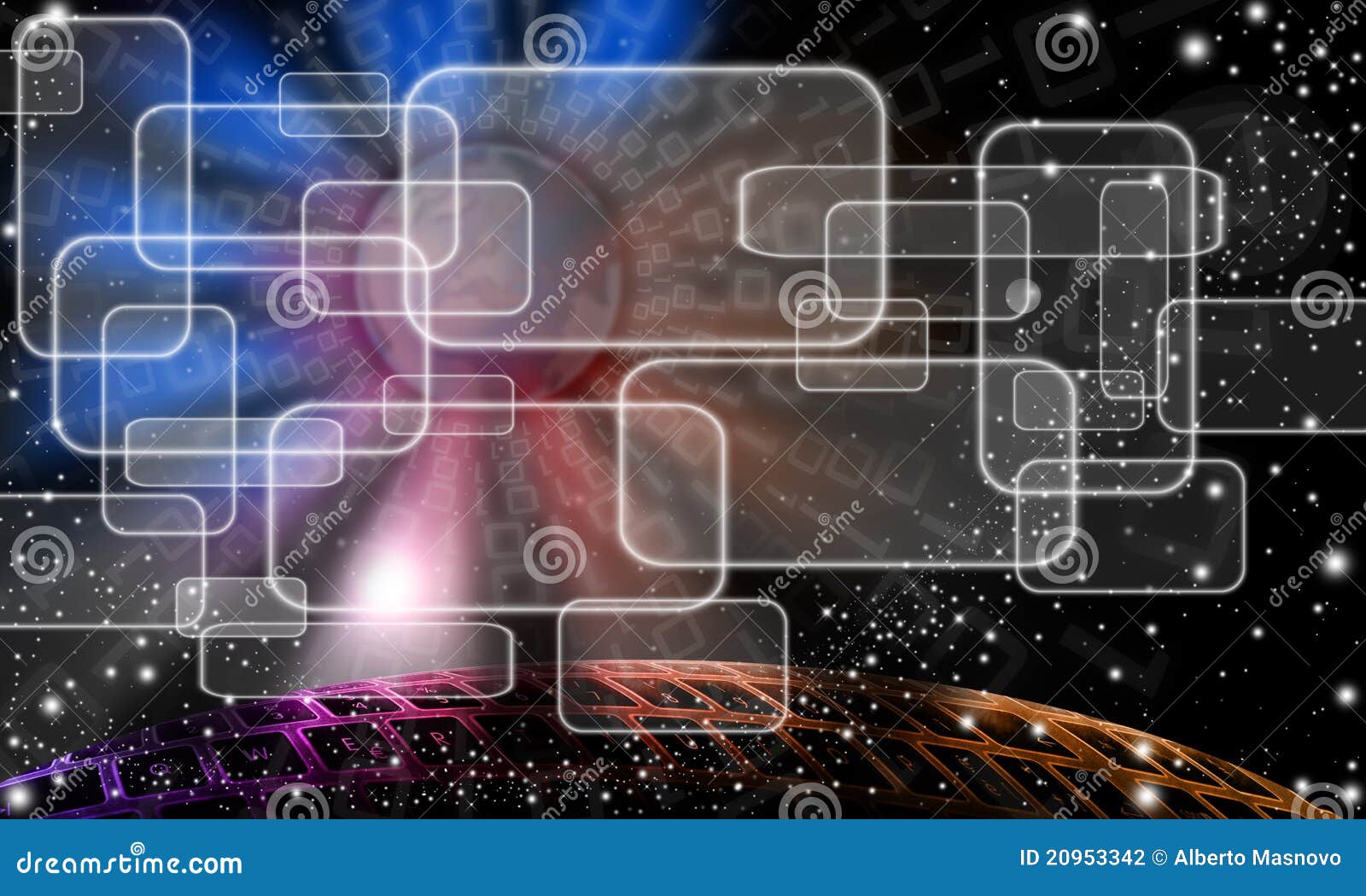 Technologic abstract sky stock illustration. Illustration of bytes ...