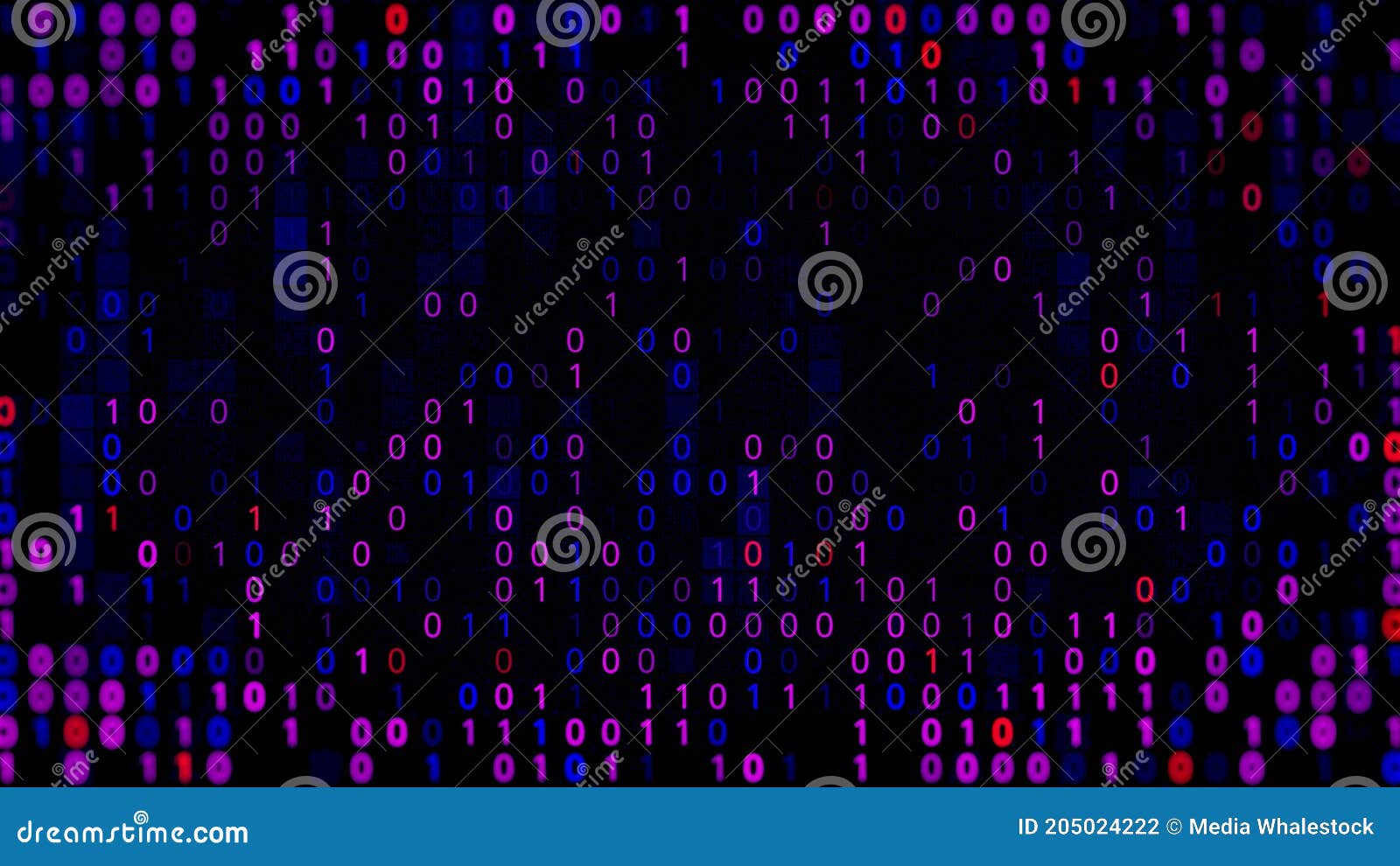 Technologic Background With Representation Of Binary Code Animation Binary Digits 1 And 0 In