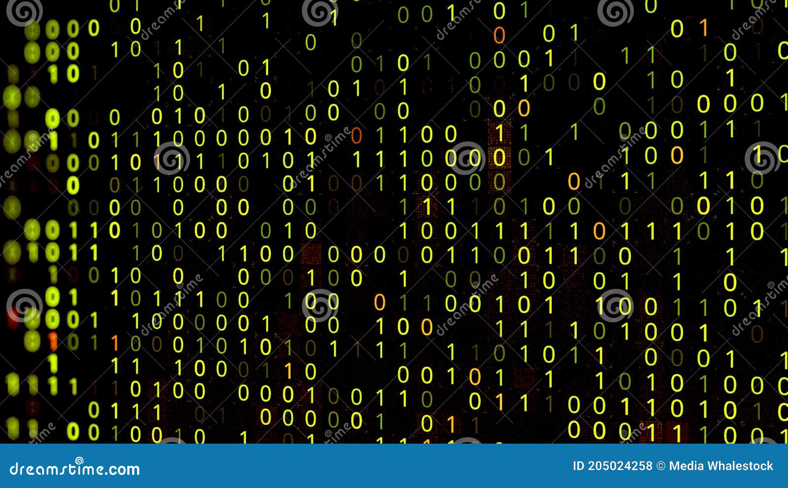 Technologic Background With Representation Of Binary Code Animation Binary Digits 1 And 0 In