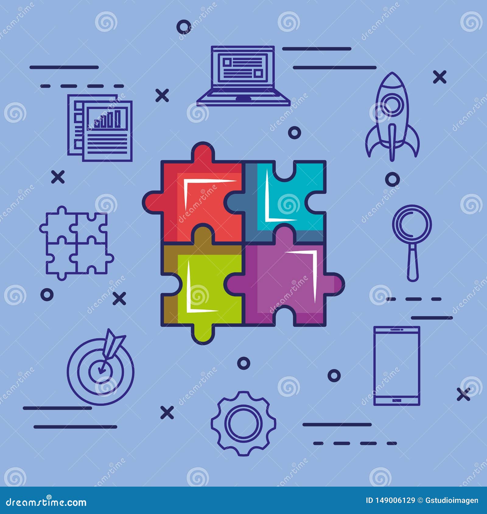 Technologic gadgets design stock illustration. Illustration of glass ...