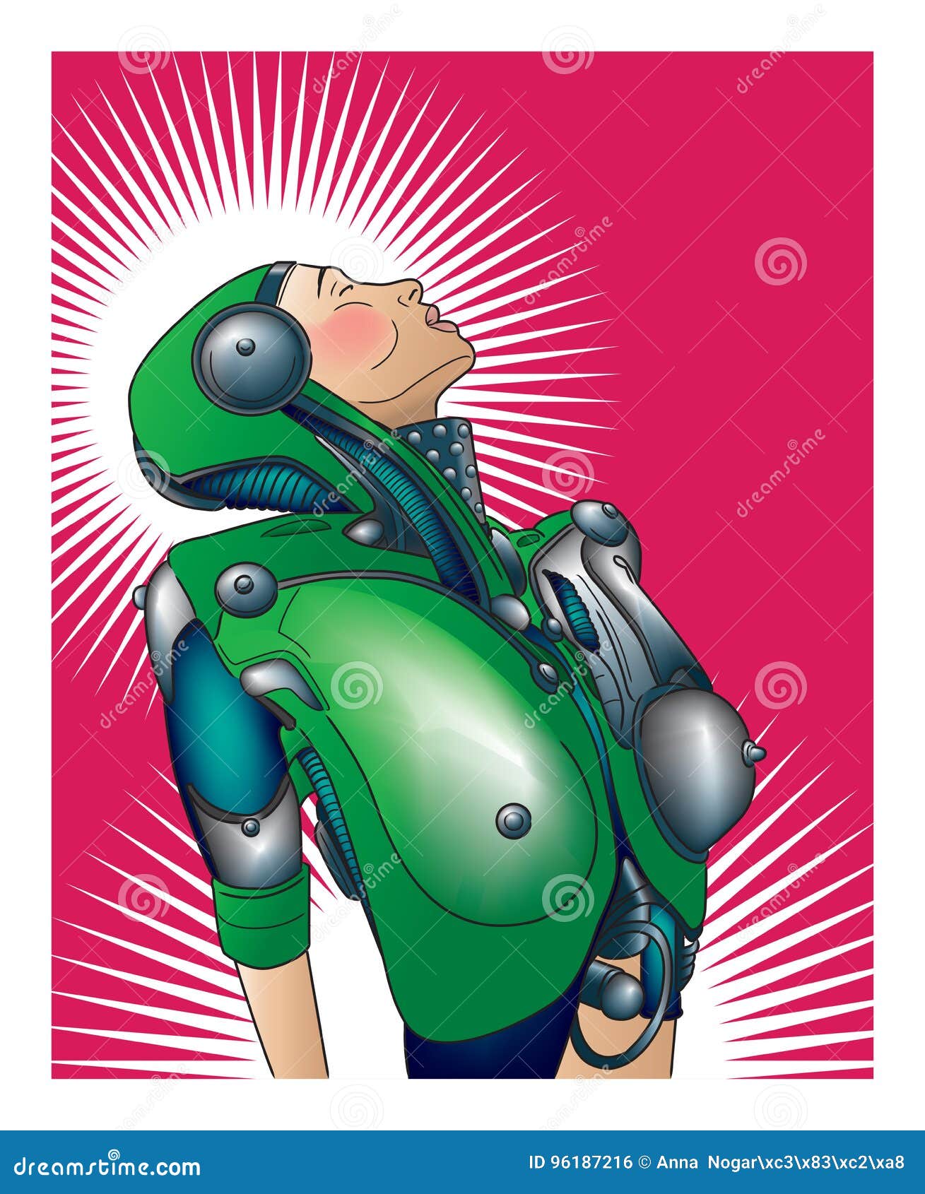 Technologic Lady - Female Automaton Stock Vector - Illustration of ...