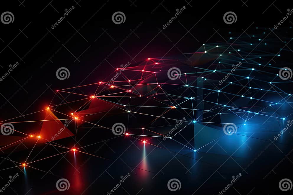 Technological Abstract Background, Data Analysis, Play of Light and ...