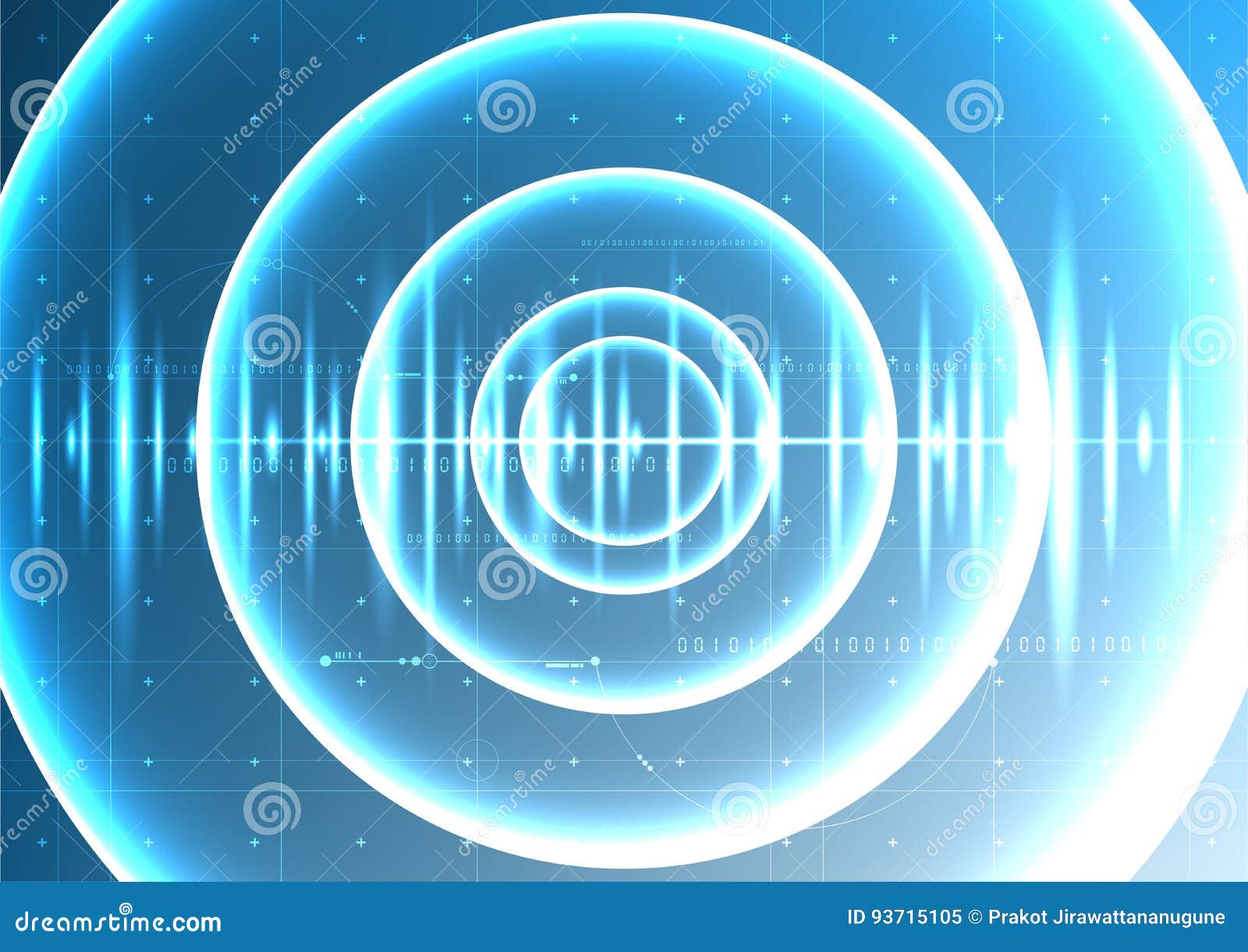 Technological Abstract Digital Blight Wave Signal Blueprint Interface ...