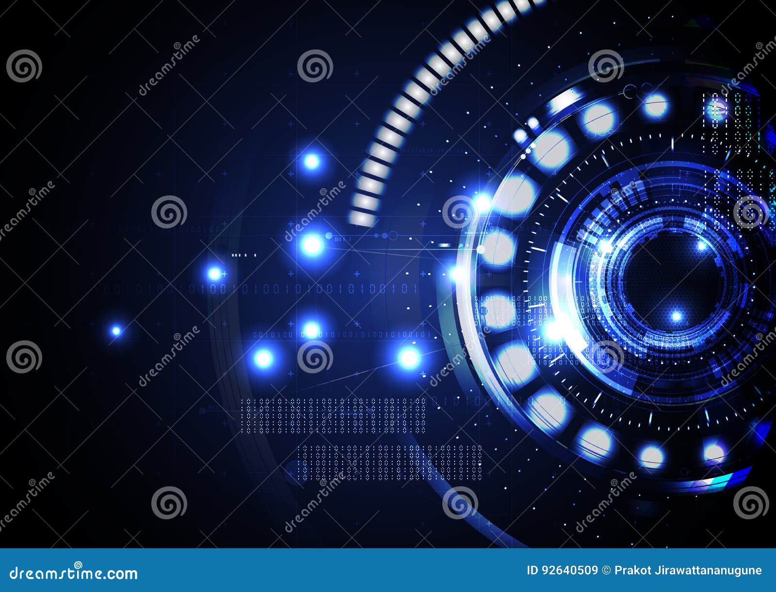 Technological Abstract Digital Cyber Light Background Vector Stock ...