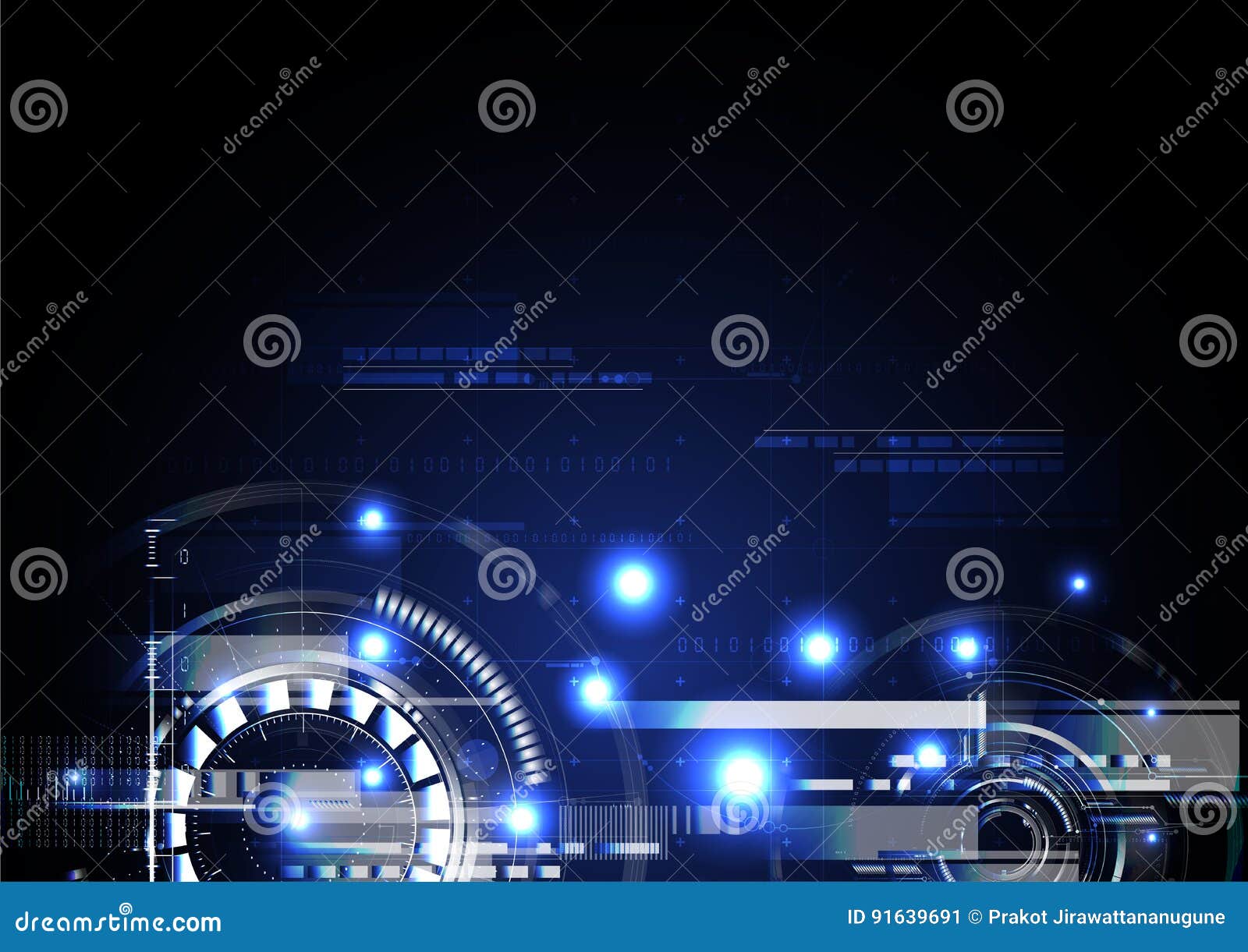 Technological Abstract Digital Interface Light Effect Background Stock ...