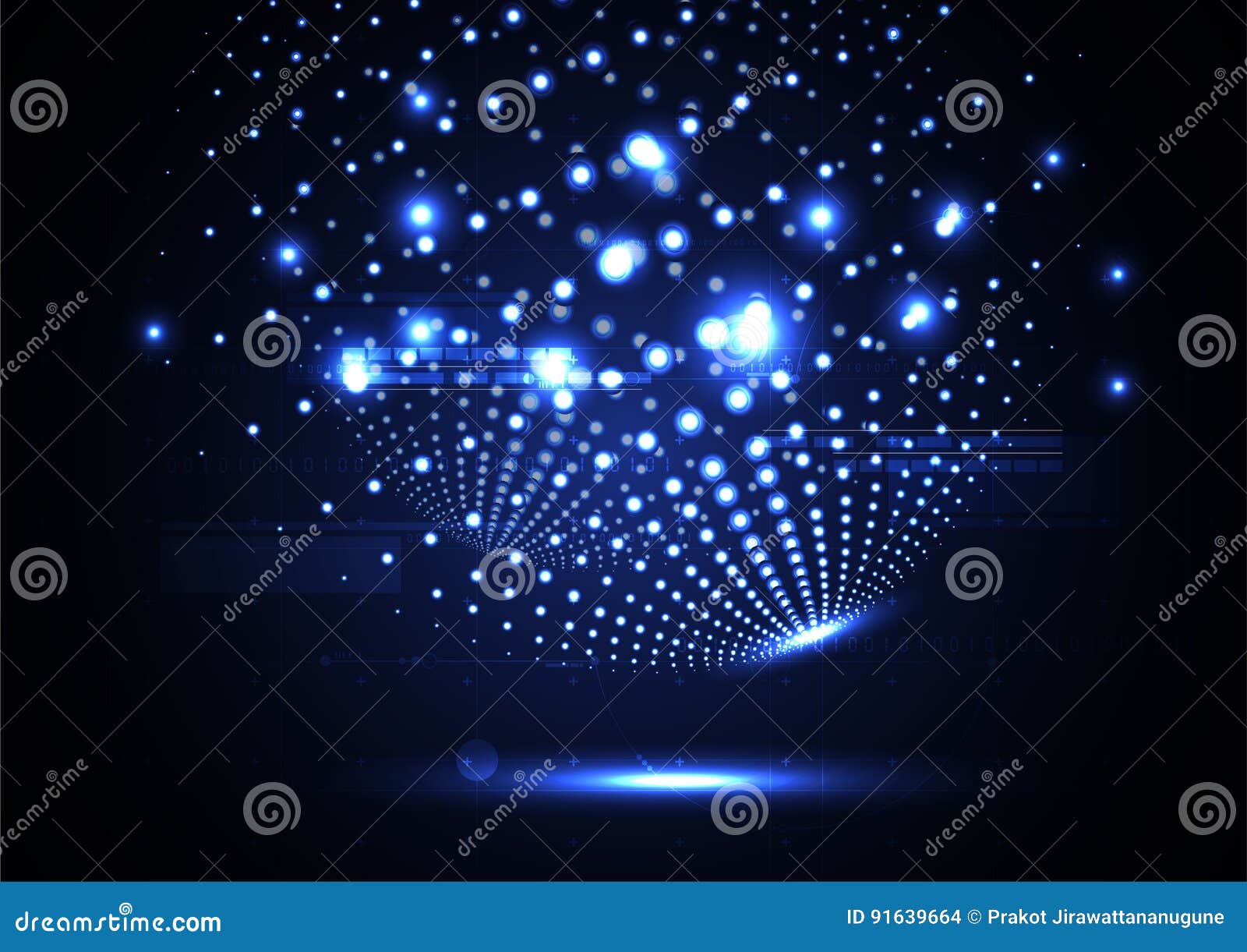 Technological Abstract Illuminated Global Light Background Vector Stock ...