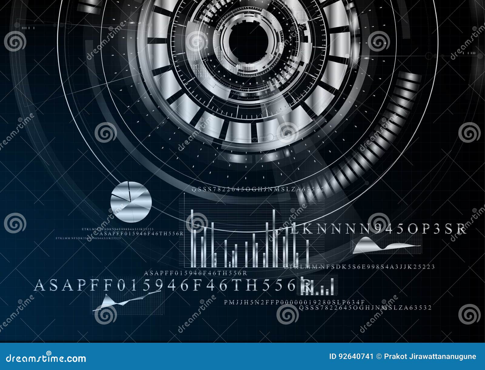 Technological Abstract Metallic Business Interface Background Stock ...