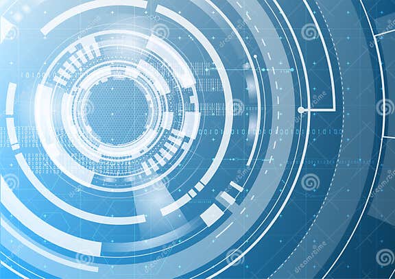 Technological Abstract Modern Digital Interface Background Stock Vector ...