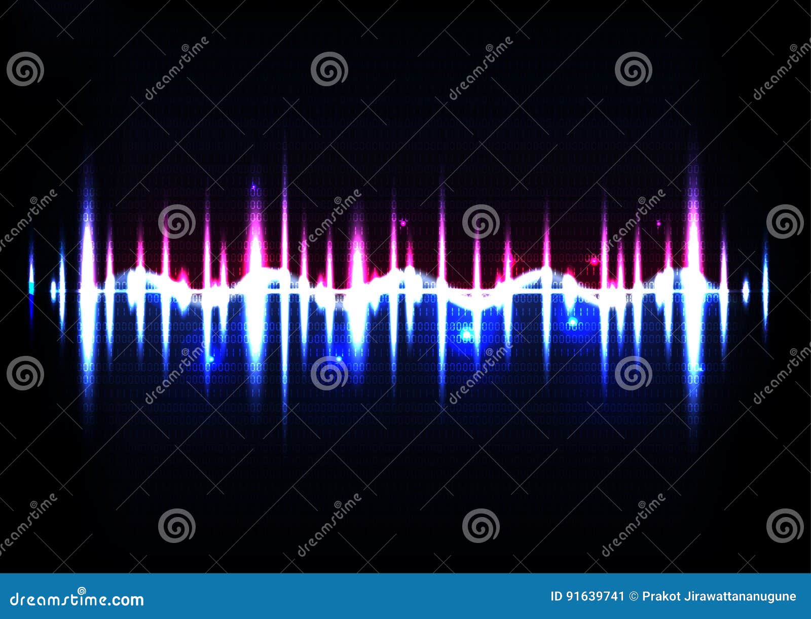 Technological Abstract Sound Pulse Background Vector Stock Vector ...