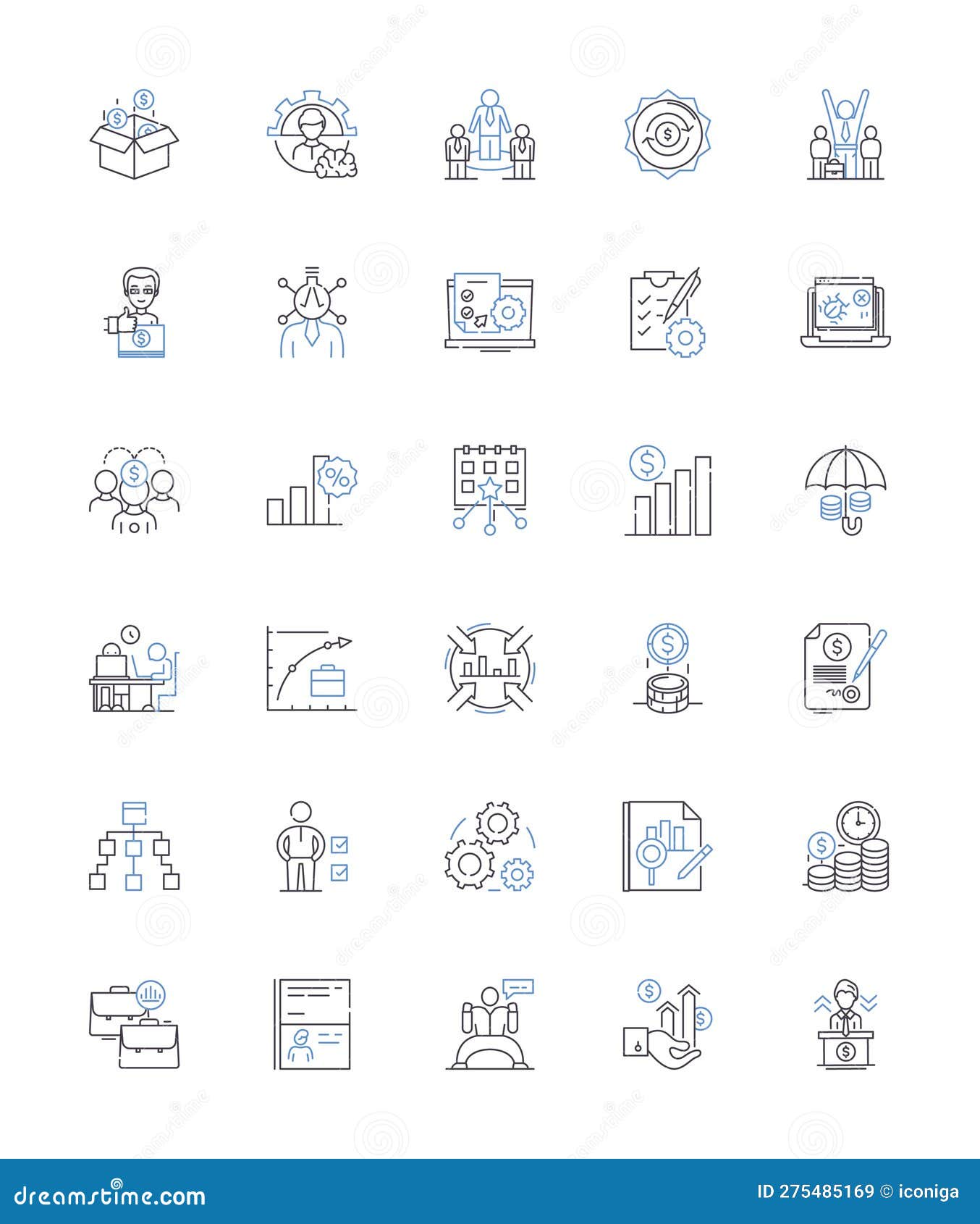 Technological Advancement Line Icons Collection. Automation, Robotics ...