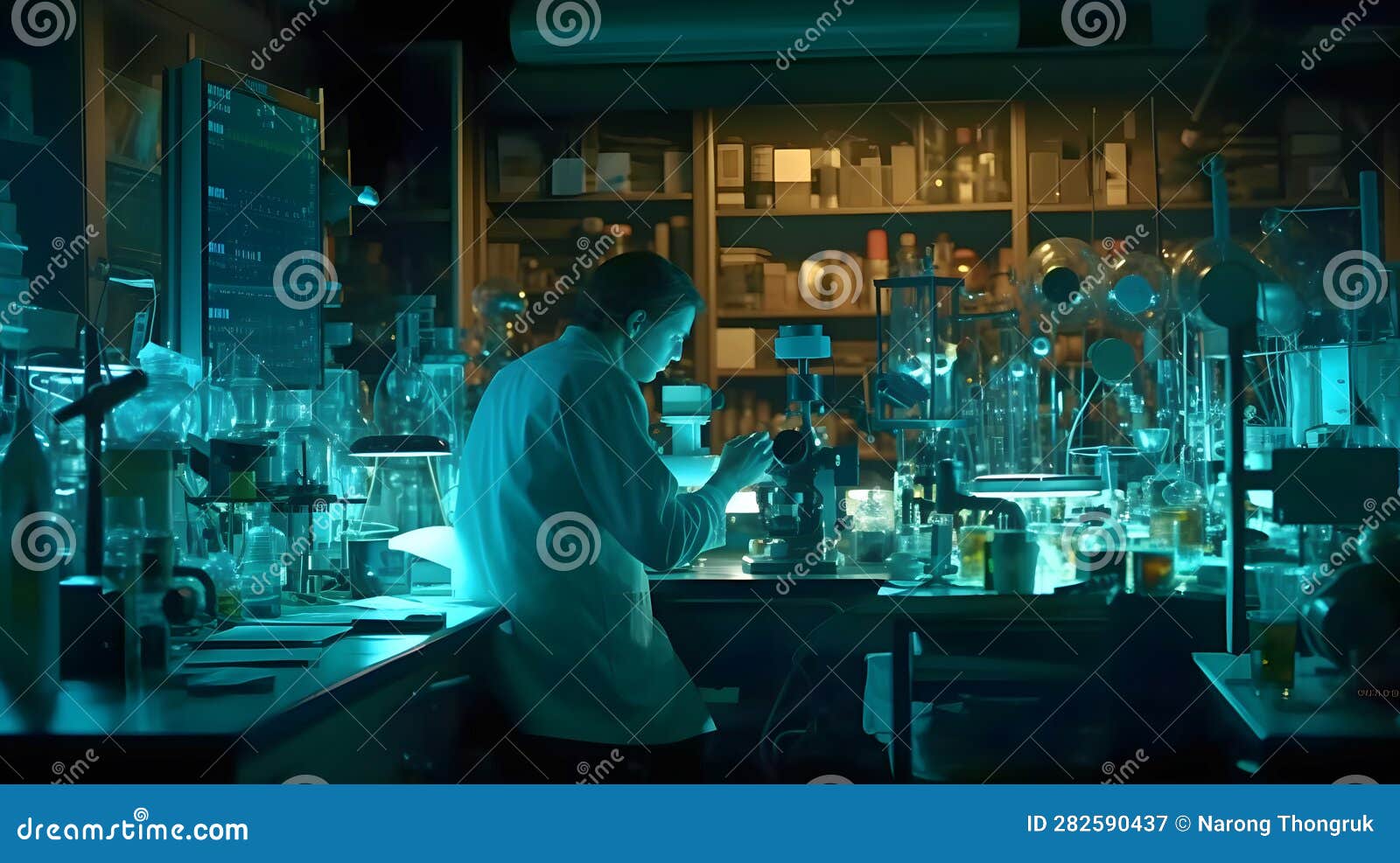 Technological Advancements in Laboratory Research: Immersive Scene with ...