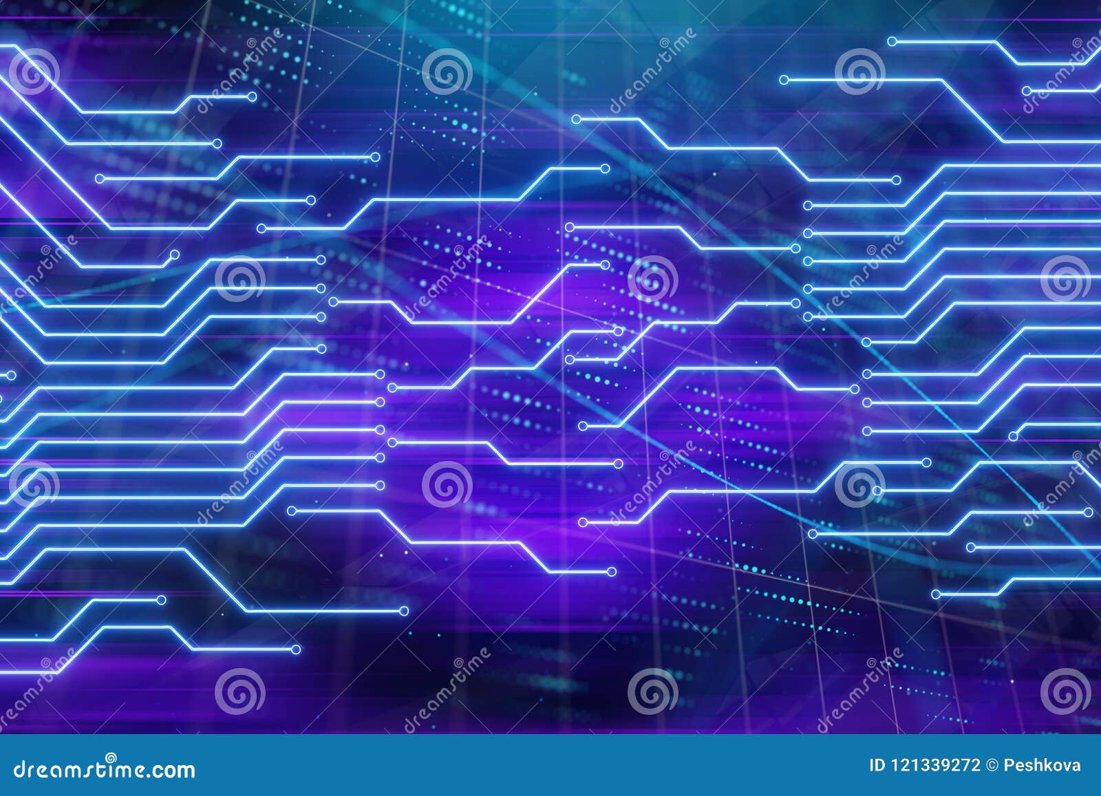 Blue Cyber Security Concept Background Stock Illustration ...
