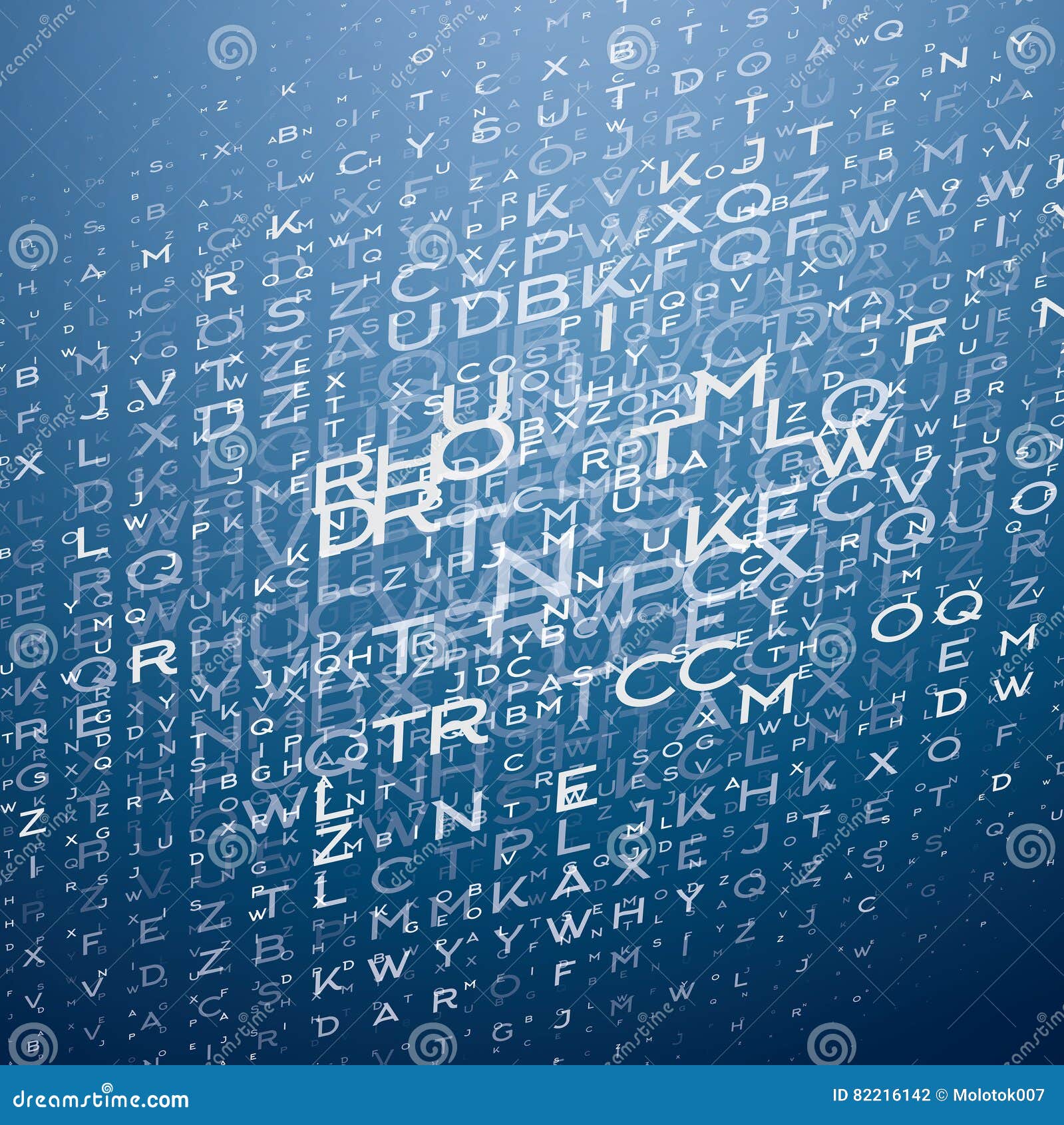 Technological Background with Letters in Perspective. Stock Vector ...