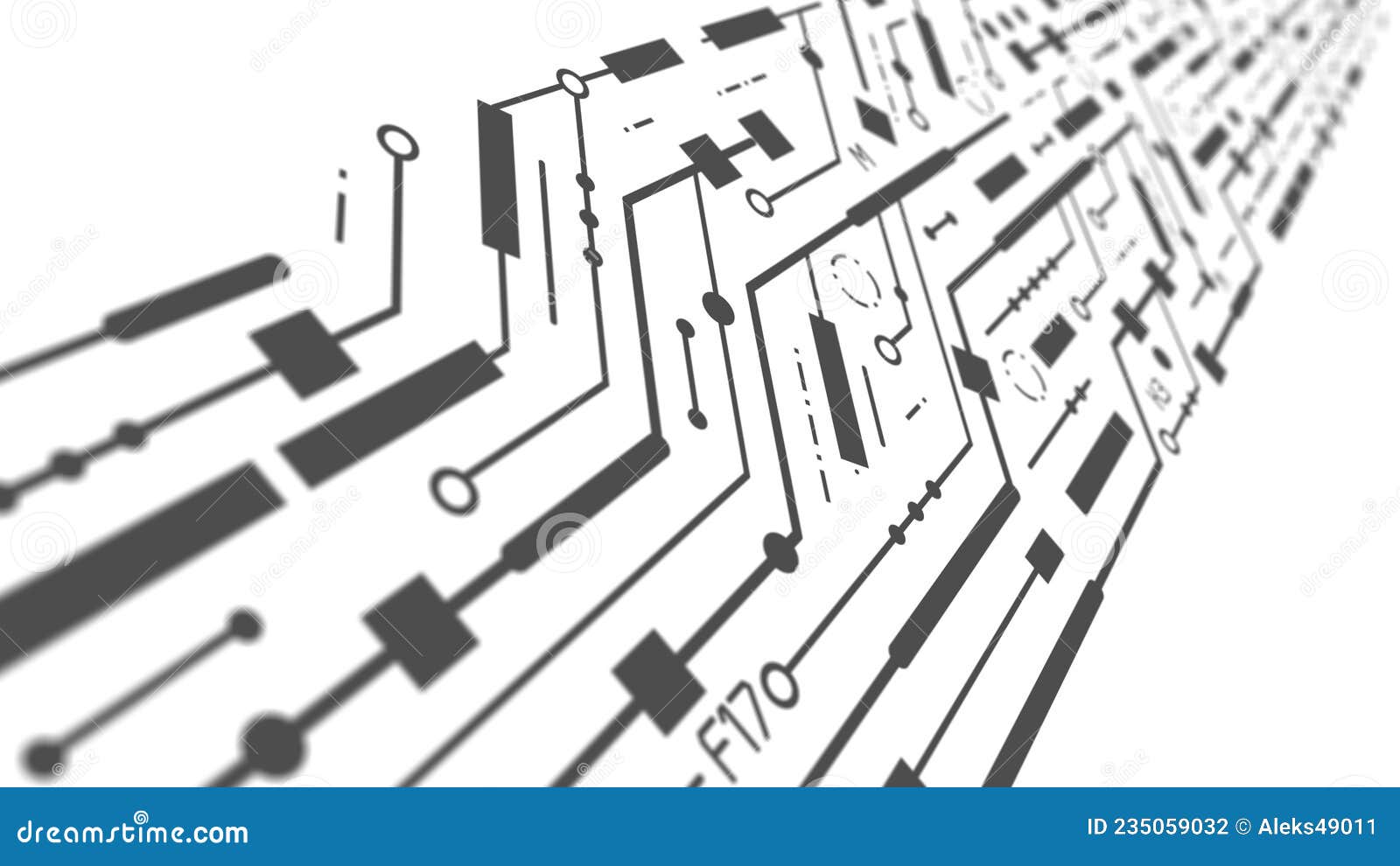 Technological Background .Technical Drawing of the Future .Electronic ...