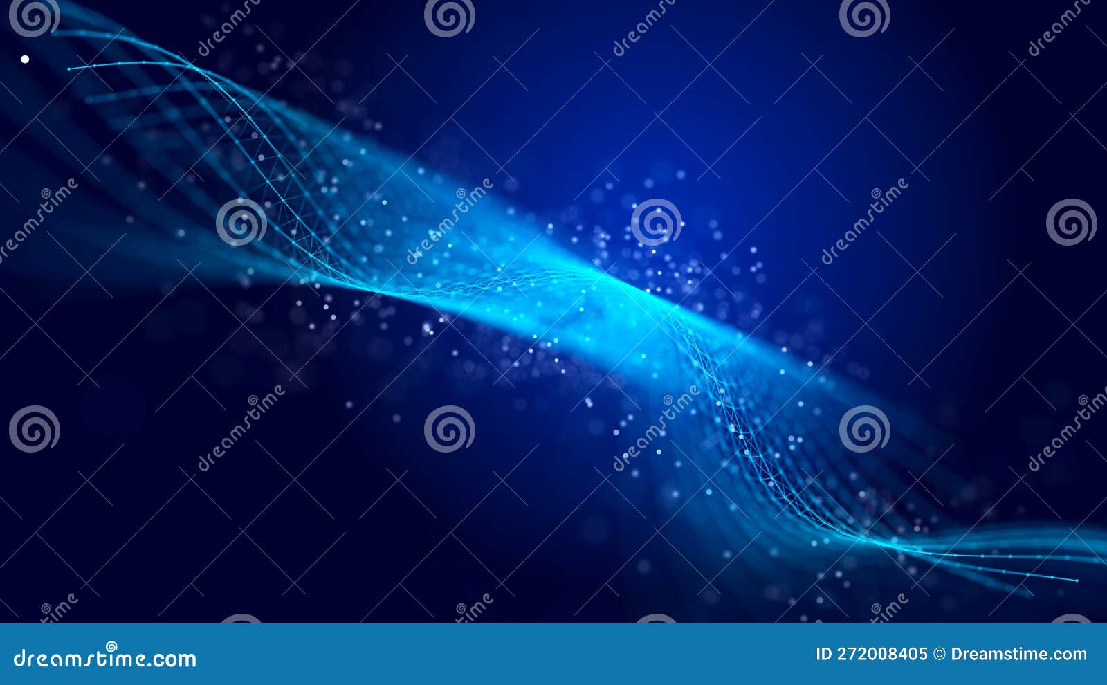 Technological Background. a Wave of Musical Particles Intertwined with ...