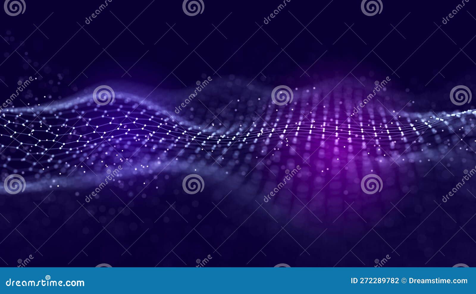 Technological Background. a Wave of Musical Particles Intertwined with ...