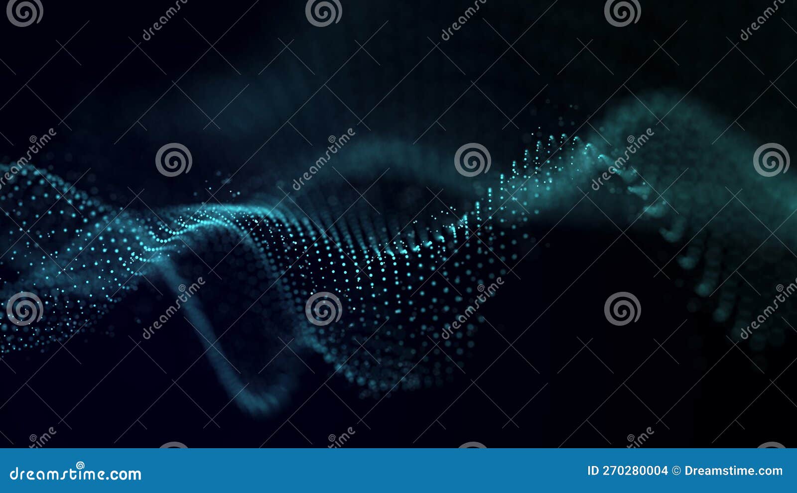 Technological Background. a Wave of Musical Particles Intertwined with ...