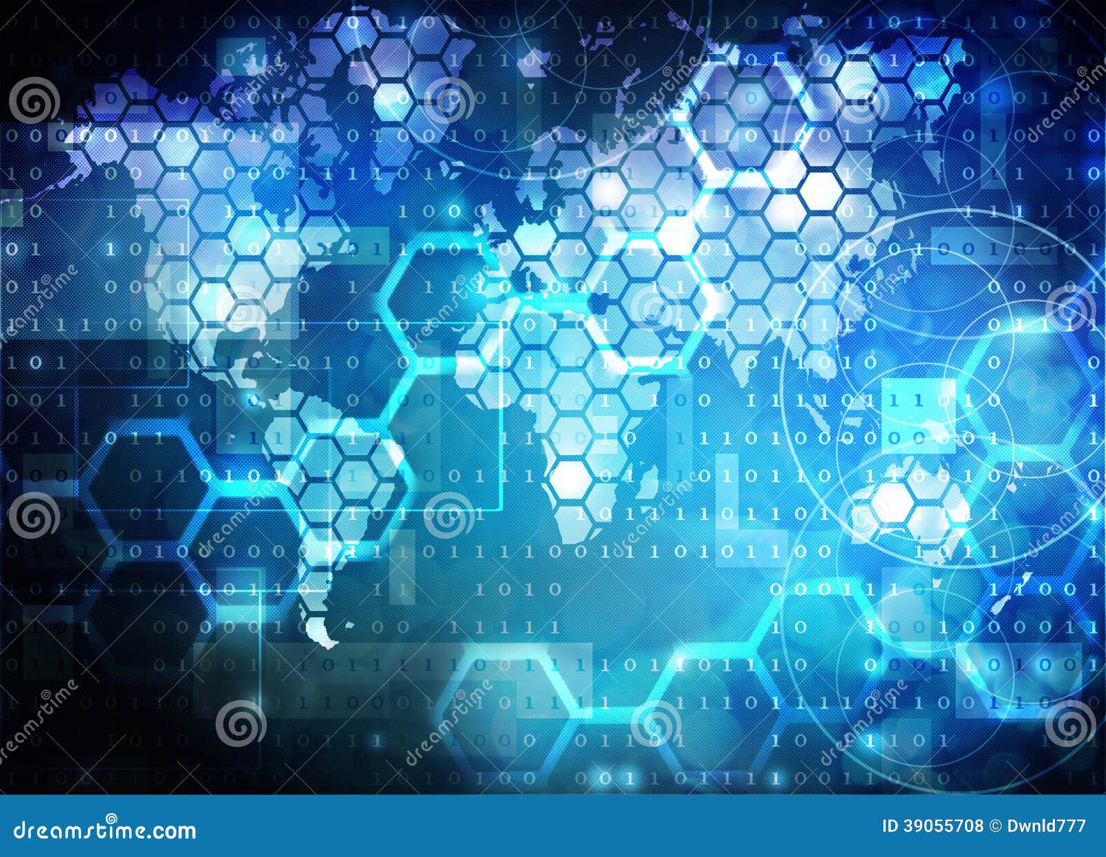 Technological Background. Blue Circuit Board Concept. Circuit Scheme ...