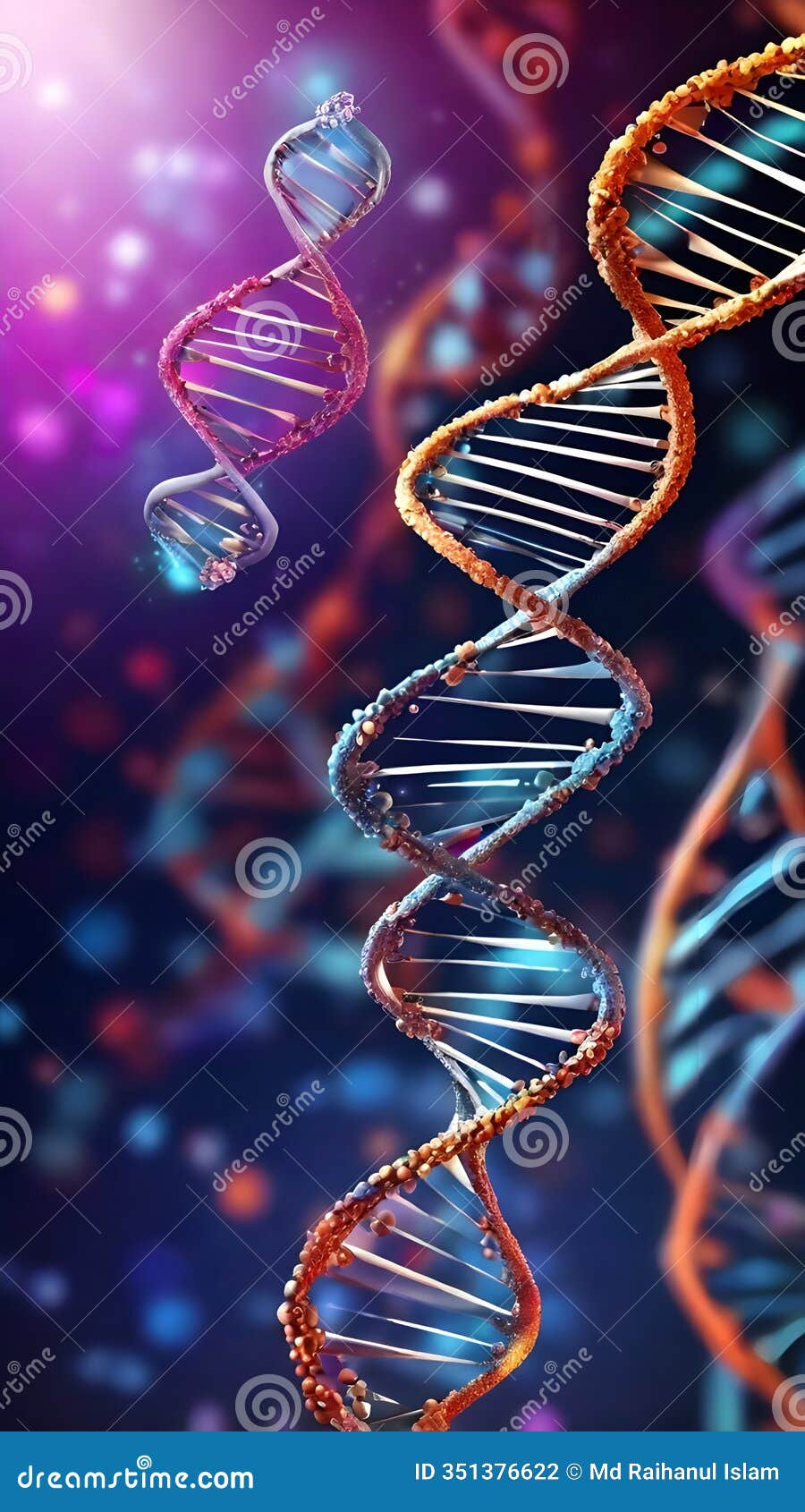 Technological Biotechnology Theme with Vibrant Molecular Graphics ...