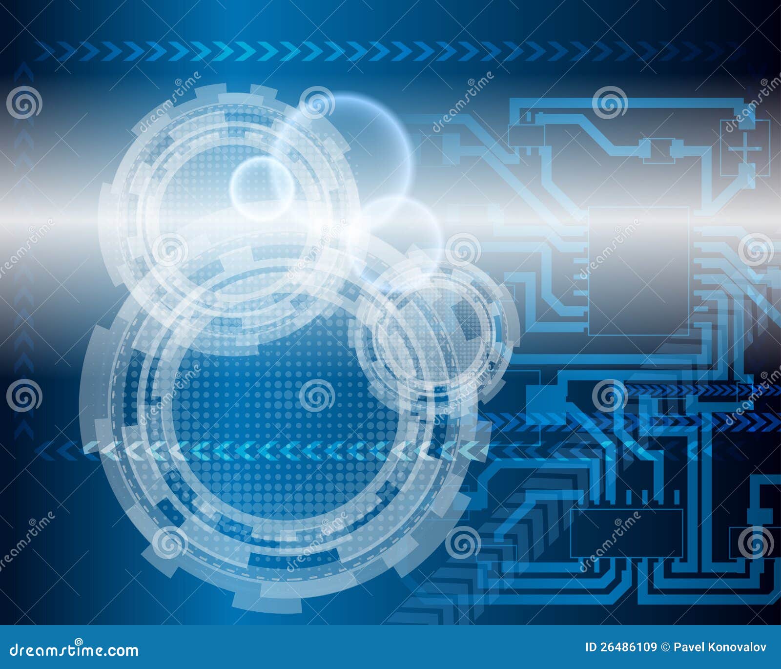 Technological Blue Background Stock Vector - Illustration of background ...