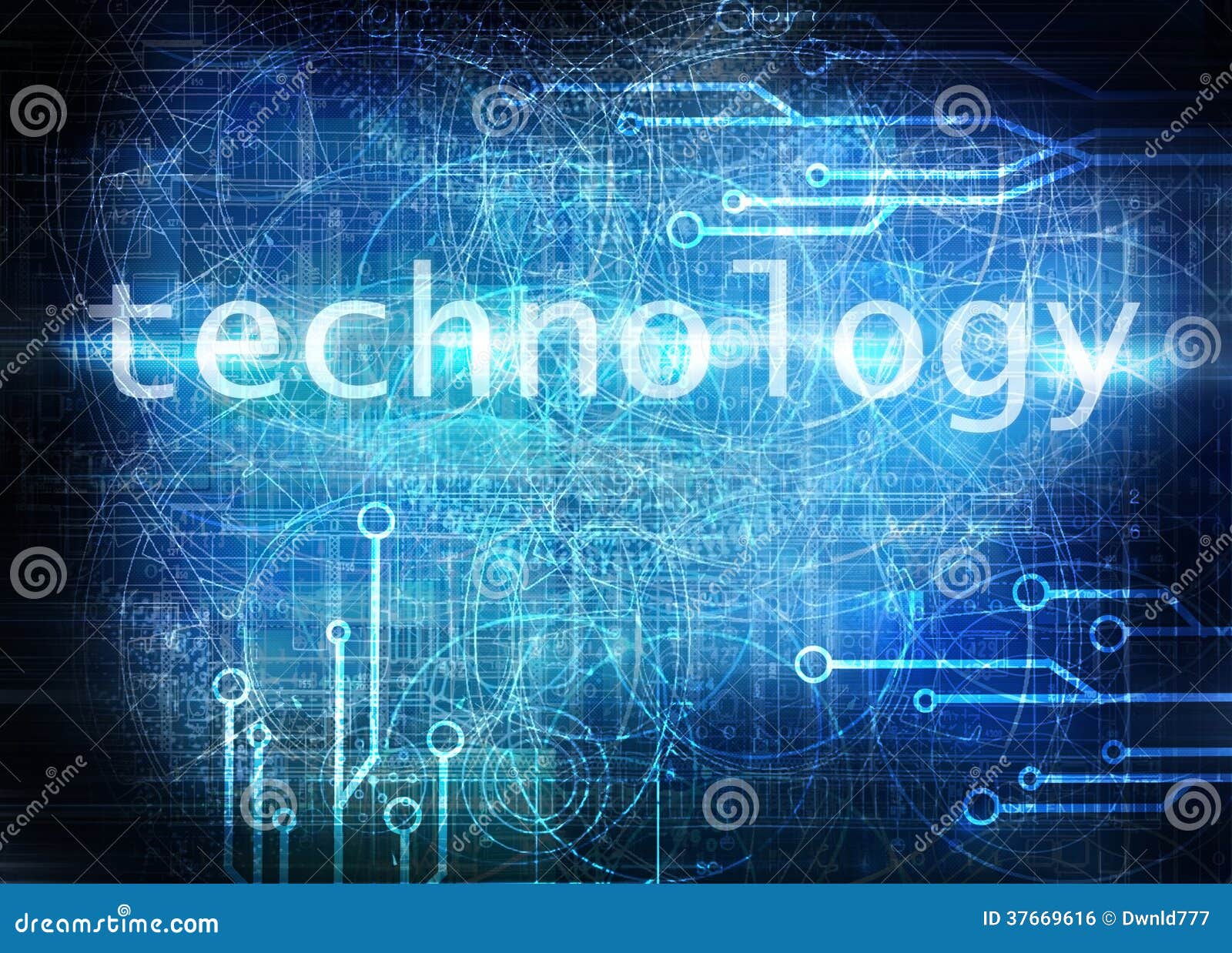 Technological Blue Background Stock Photography | CartoonDealer.com ...