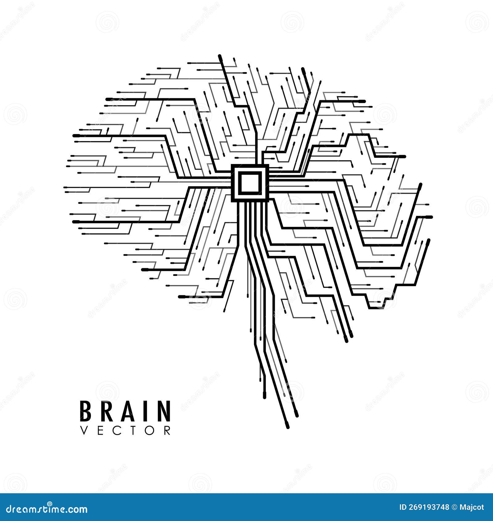 Technological Brain and Machine Learning Concept Stock Vector ...