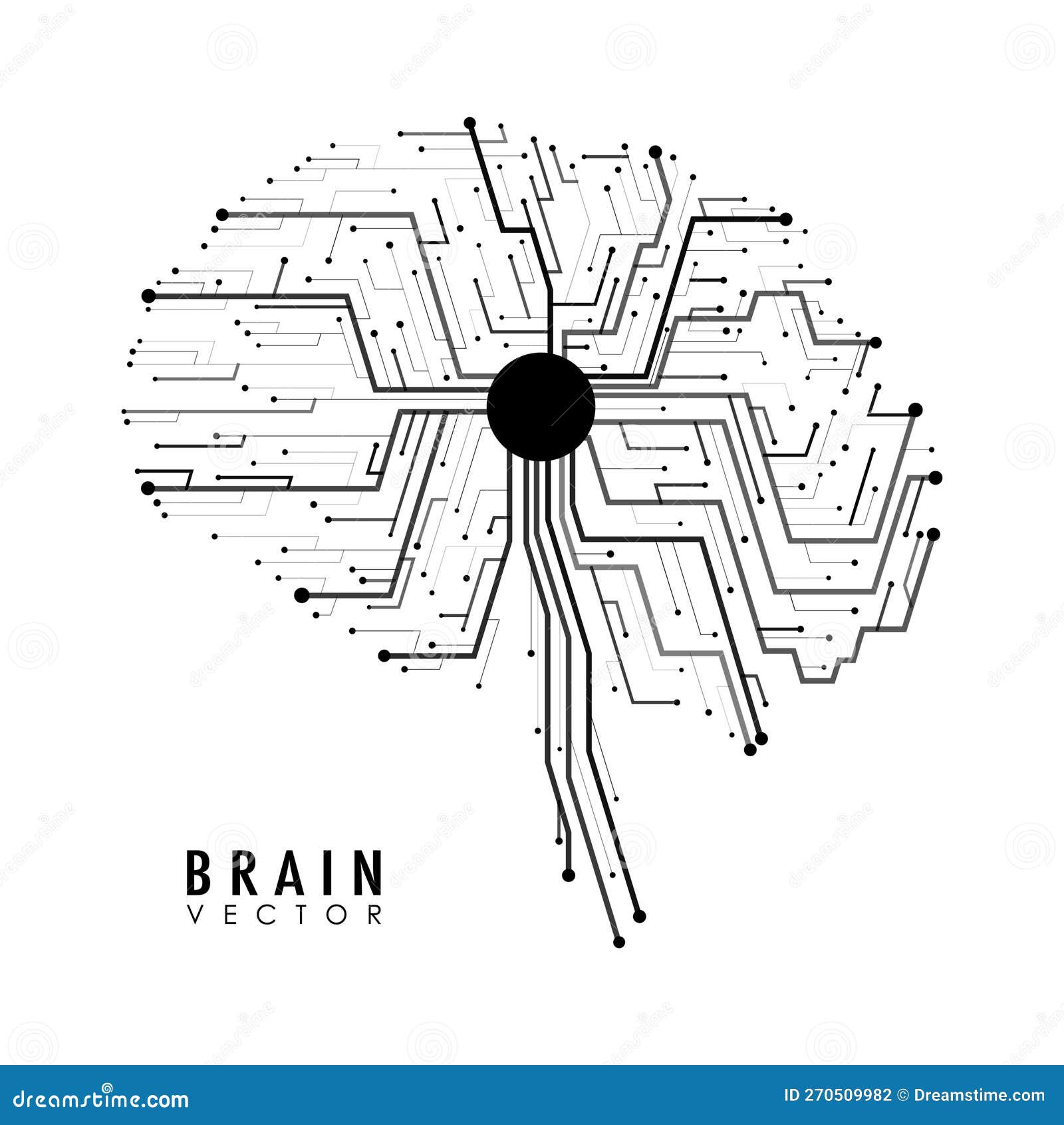 Technological Brain and Machine Learning Concept Stock Vector ...