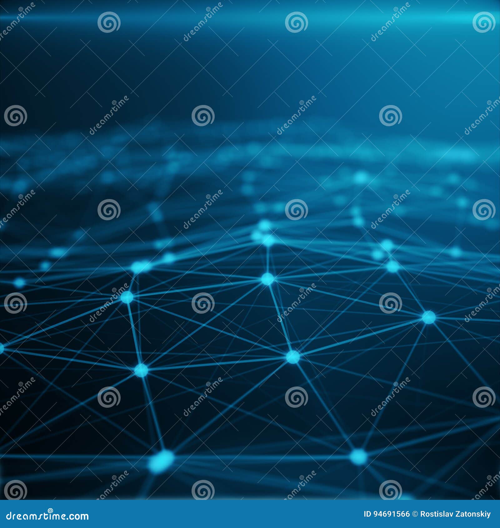 Technological Connection in Cloud Computer, Blue Dot Network, Abstract ...