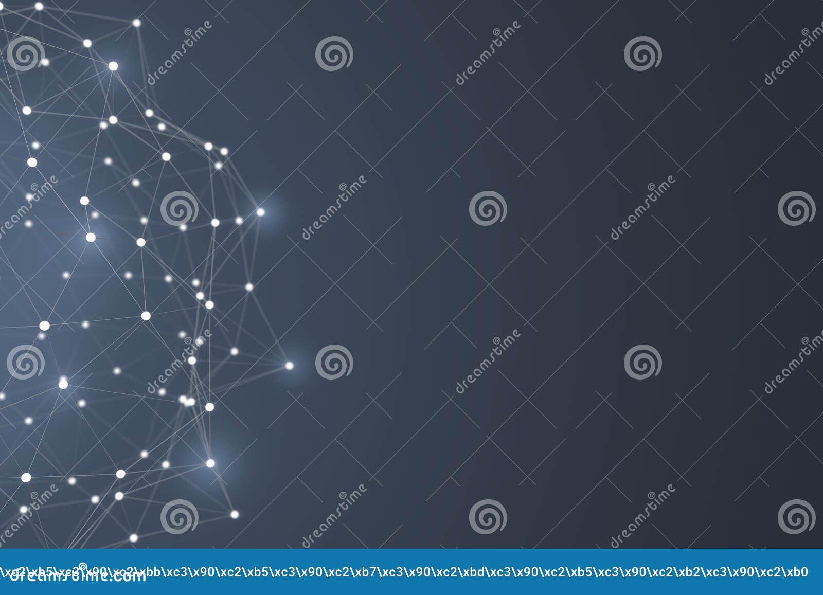 Technological Connection Futuristic Shape, White Dot Network, 3D ...