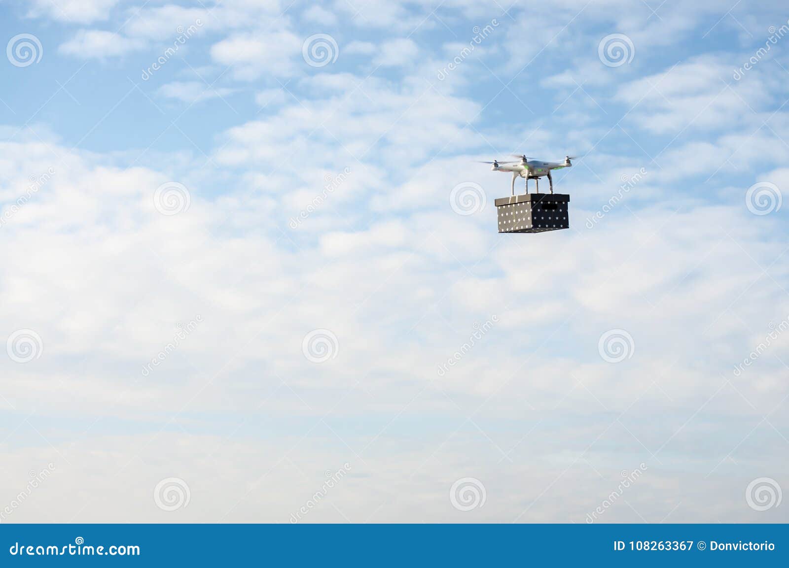 Technological Delivery Innovation - Fast Drone Delivery Concept Stock ...