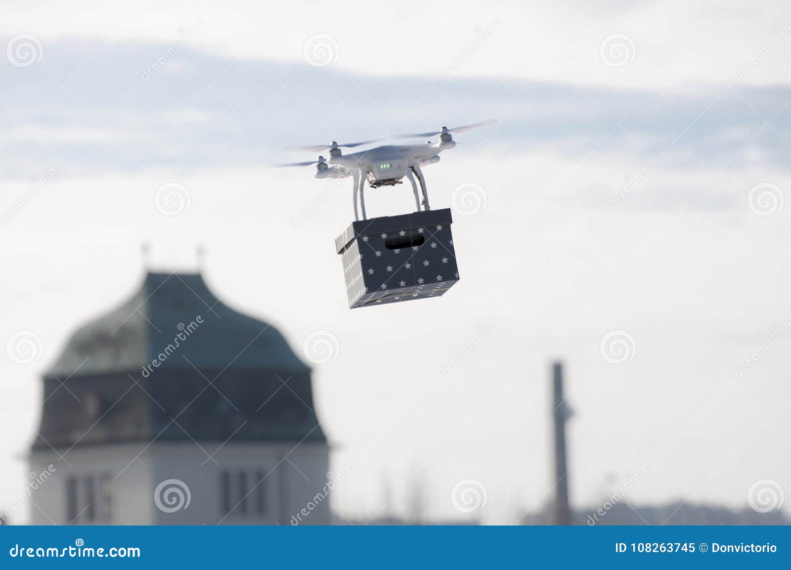 Technological Delivery Innovation - Fast Drone Delivery Concept Stock ...