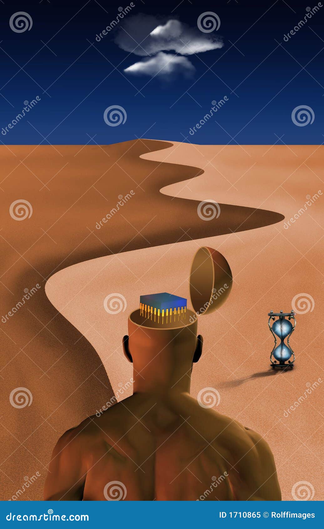 Technological Desert stock illustration. Illustration of power - 1710865