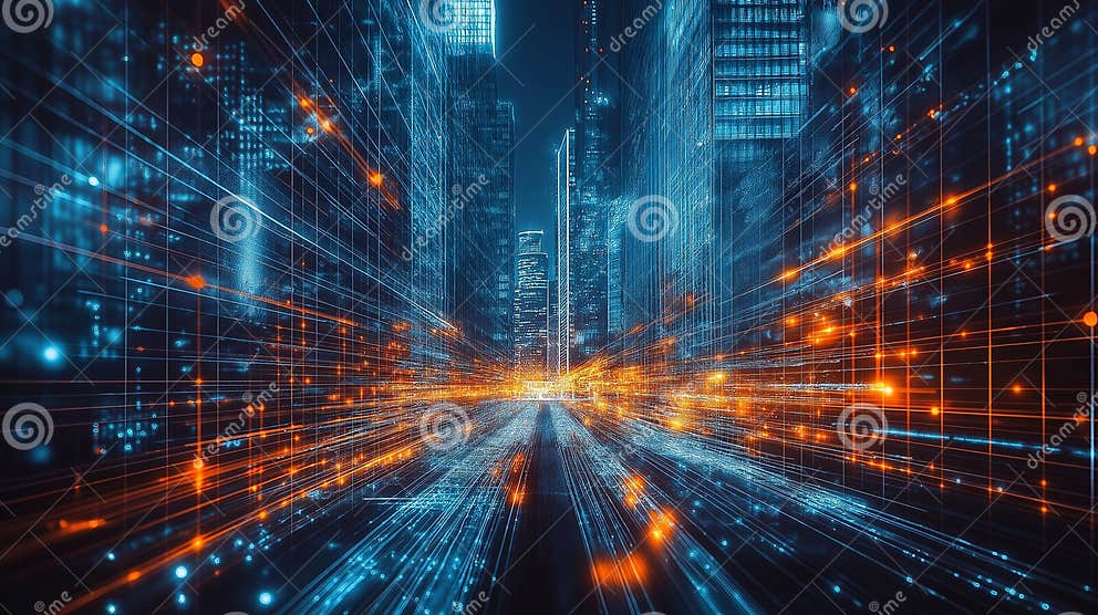 Technological Disruption: Bold, Angular Shapes Breaking through ...