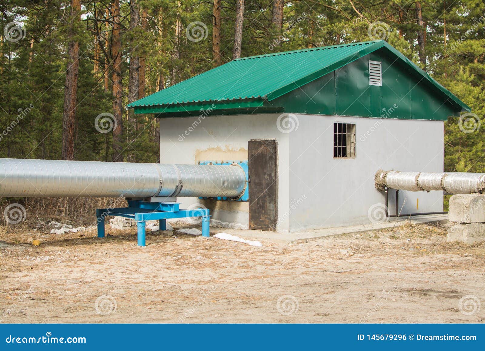 Technological, Distribution Building for the Pipeline Stock Photo ... Technological, Distribution Building for the Pipeline Stock Photo ...