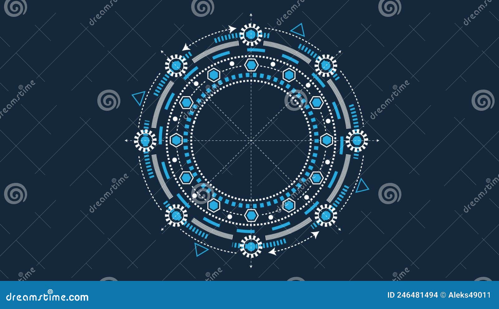 Technological Drawing of the Future.Engineering Innovation.HUD Digital ...