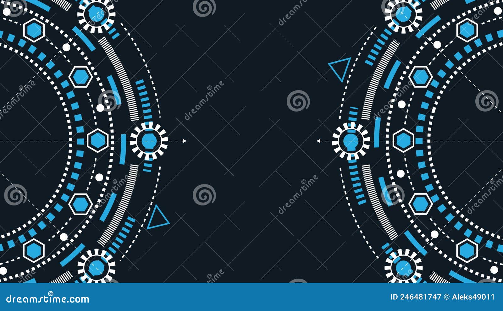 Technological Drawing of the Future.Engineering Innovation.HUD Digital ...