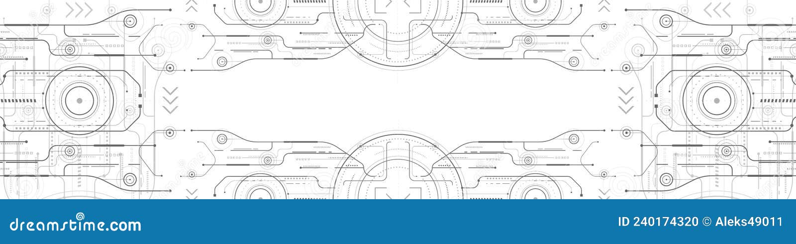 Technological Drawing of the Future.Engineering Innovation.HUD Digital ...