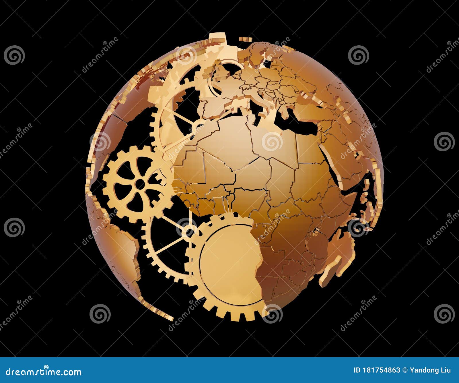 Technological Earth and Gears, Mechanical Devices, Global Cooperation ...